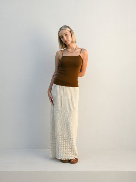 Ida Fine Strap Knit Top - Taupe – HELLO PARRY